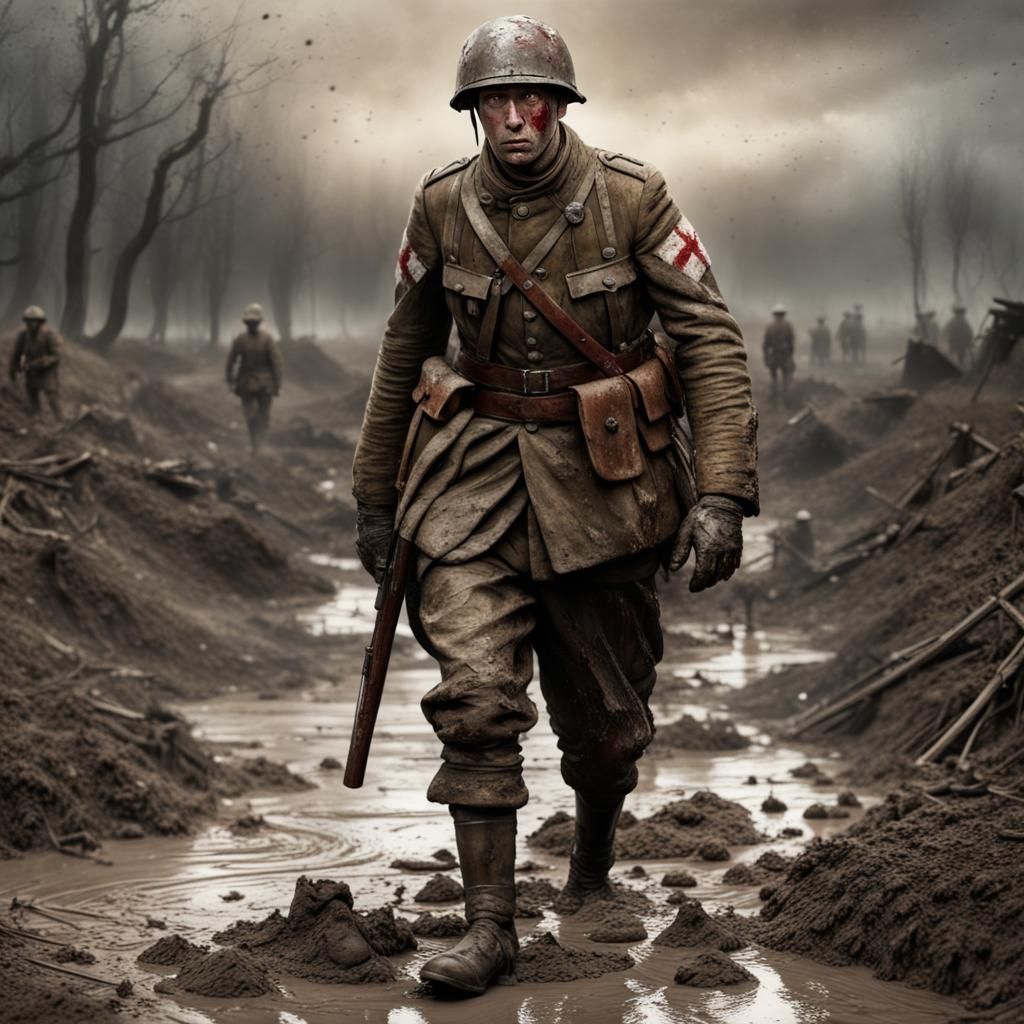 In the trenches. - AI Generated Artwork - NightCafe Creator