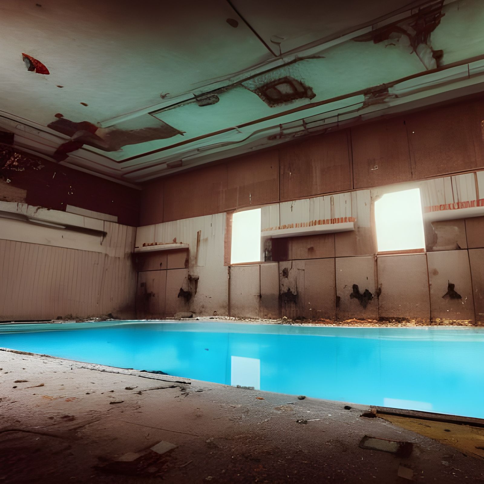 The Pool Rooms - AI Generated Artwork - NightCafe Creator