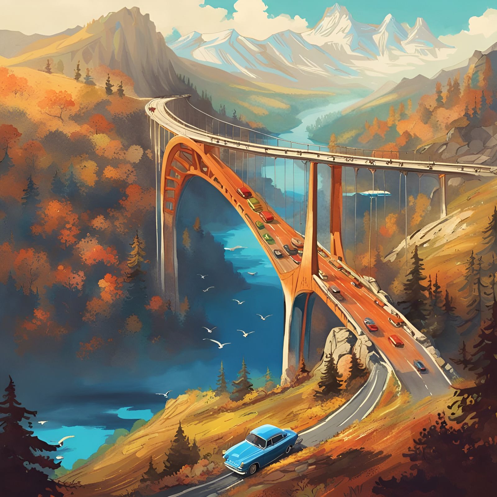 The Bridge - AI Generated Artwork - NightCafe Creator