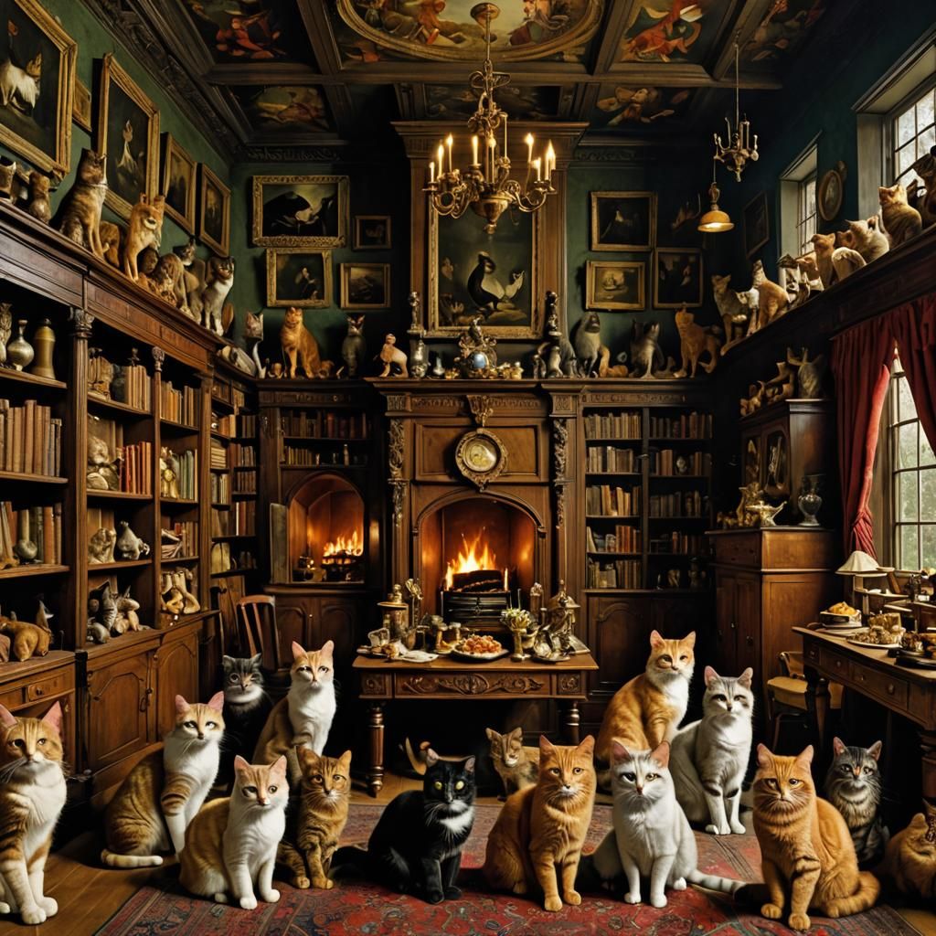 Modern Day Cathouse - AI Generated Artwork - NightCafe Creator