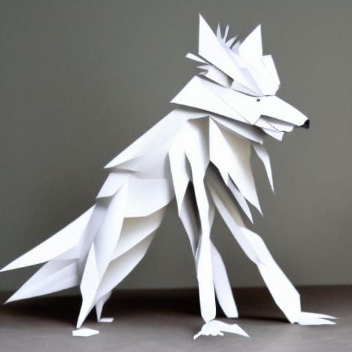 paper sculpture of Rainbow werewolves - AI Generated Artwork ...