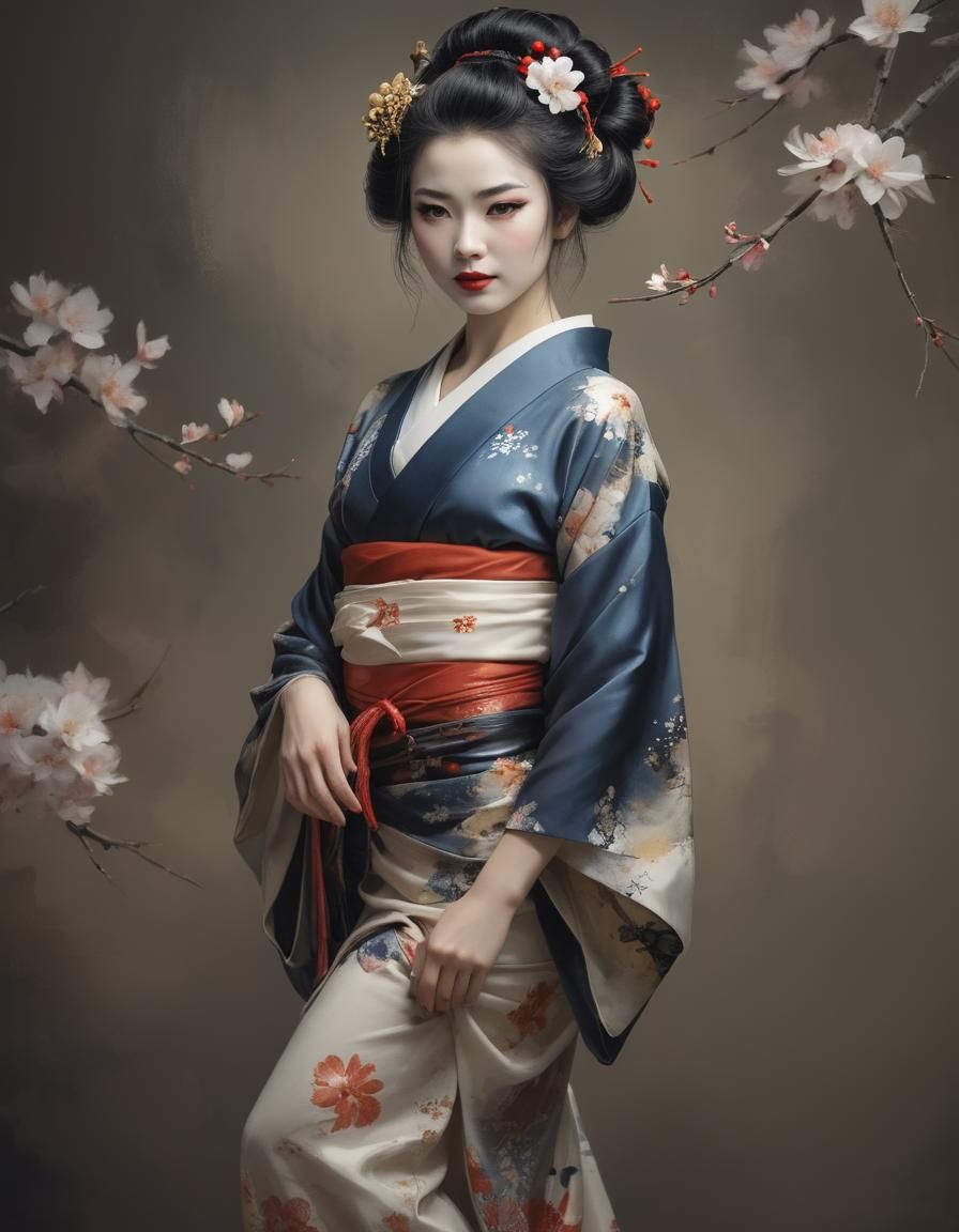 Geisha Lady - Enchanting Geisha in Traditional Attire