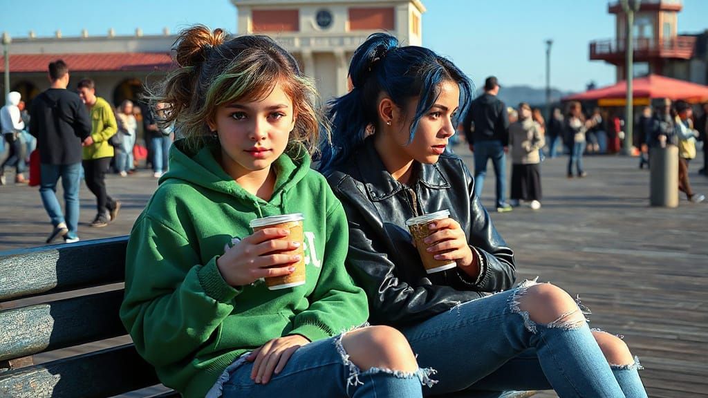 Pied Piper & Lightning Raider grabbing coffee before pickpocketing