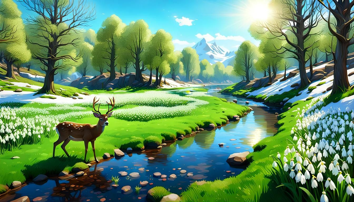 Glimpses of spring - AI Generated Artwork - NightCafe Creator