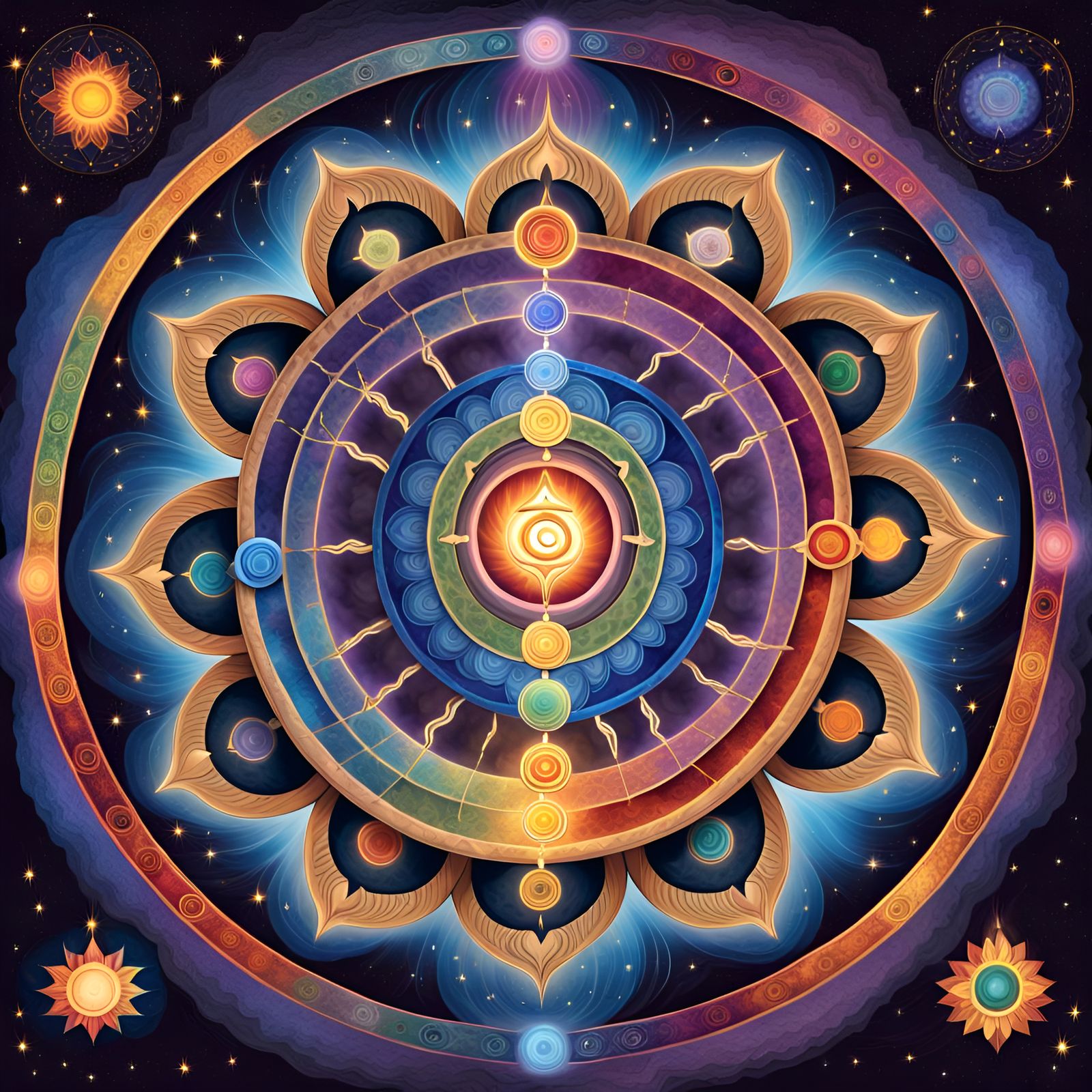 A vibrant and mesmerizing illustration of the Chakras, inspired by ...