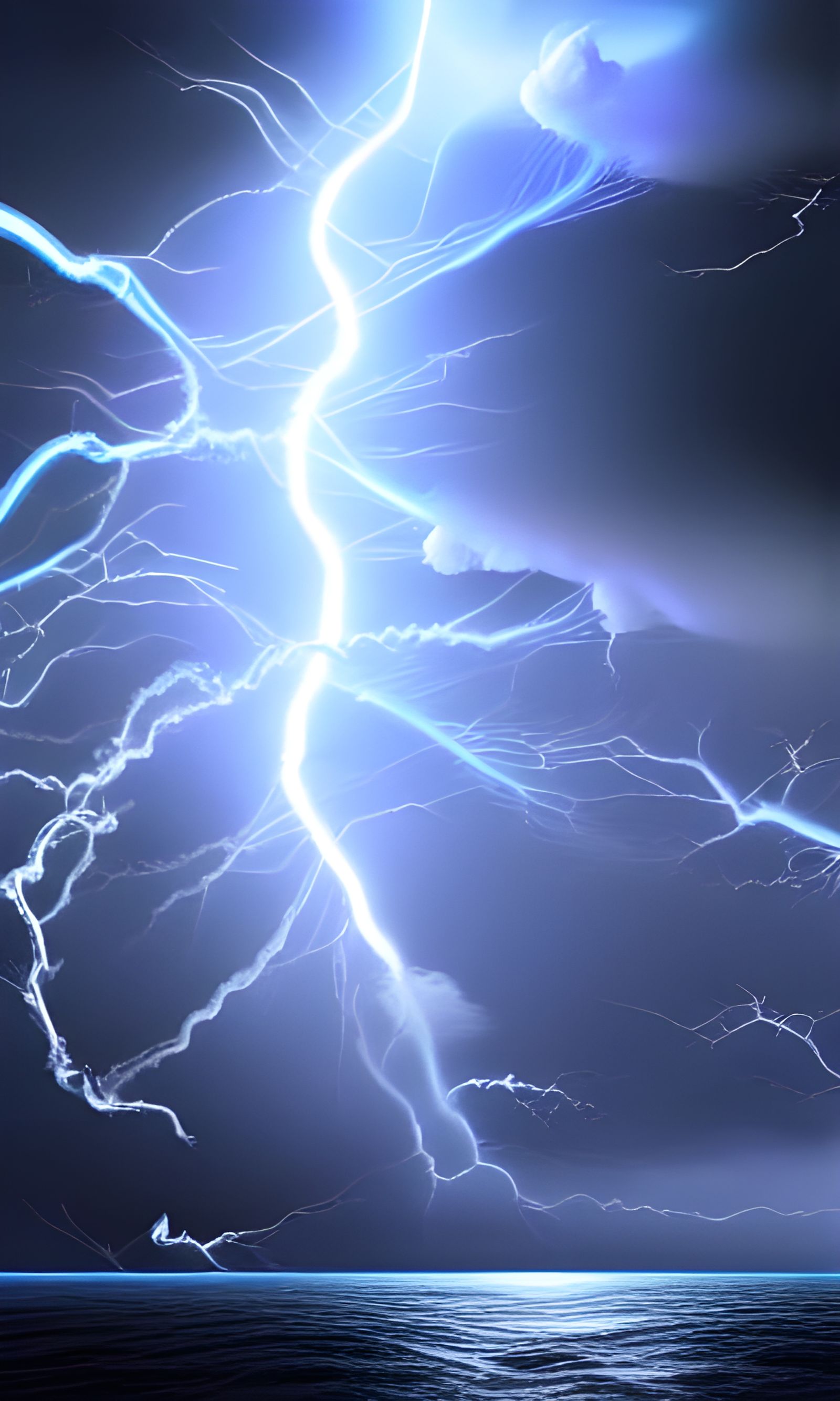 Lightning storm - AI Generated Artwork - NightCafe Creator