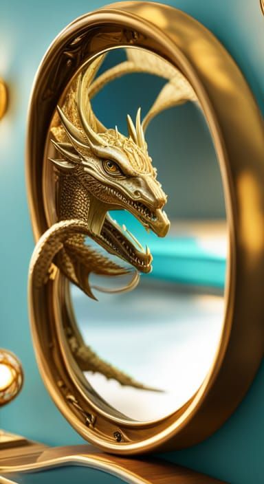 Dragon mirror - AI Generated Artwork - NightCafe Creator