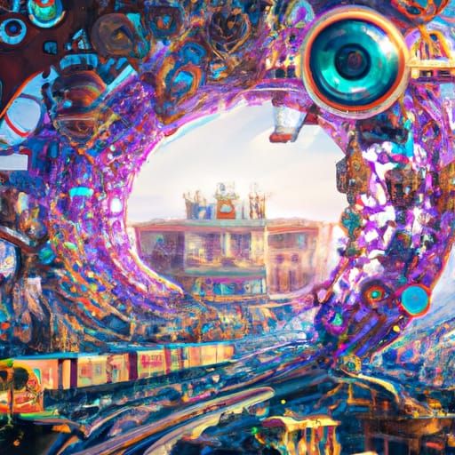 Railway AI Blob Expanding Infinite Kaleidoscope - AI Generated Artwork ...