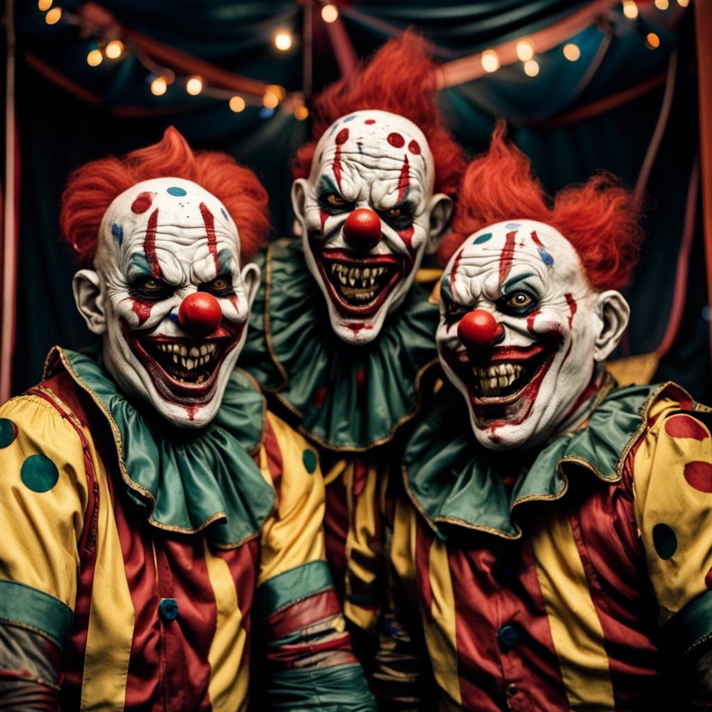 killer clowns - AI Generated Artwork - NightCafe Creator