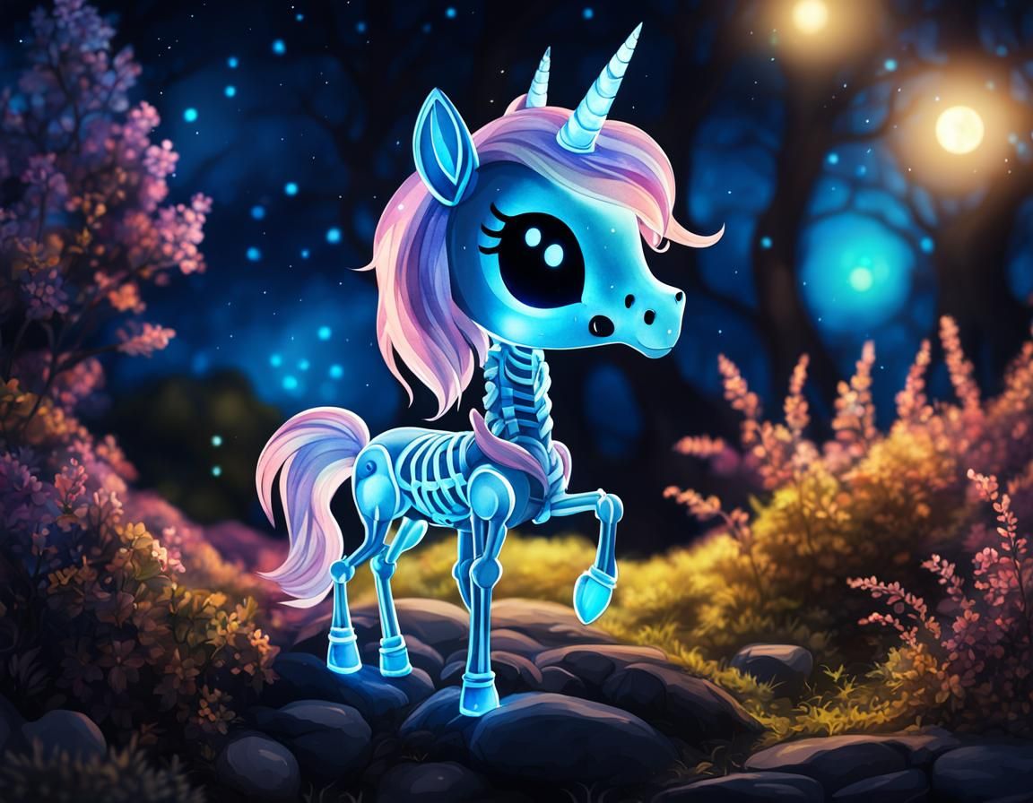 Magical Creatures - My little undead Unicorn - AI Generated Artwork ...