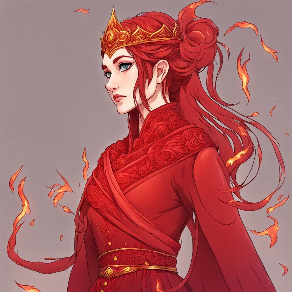 Princess of fire - AI Generated Artwork - NightCafe Creator