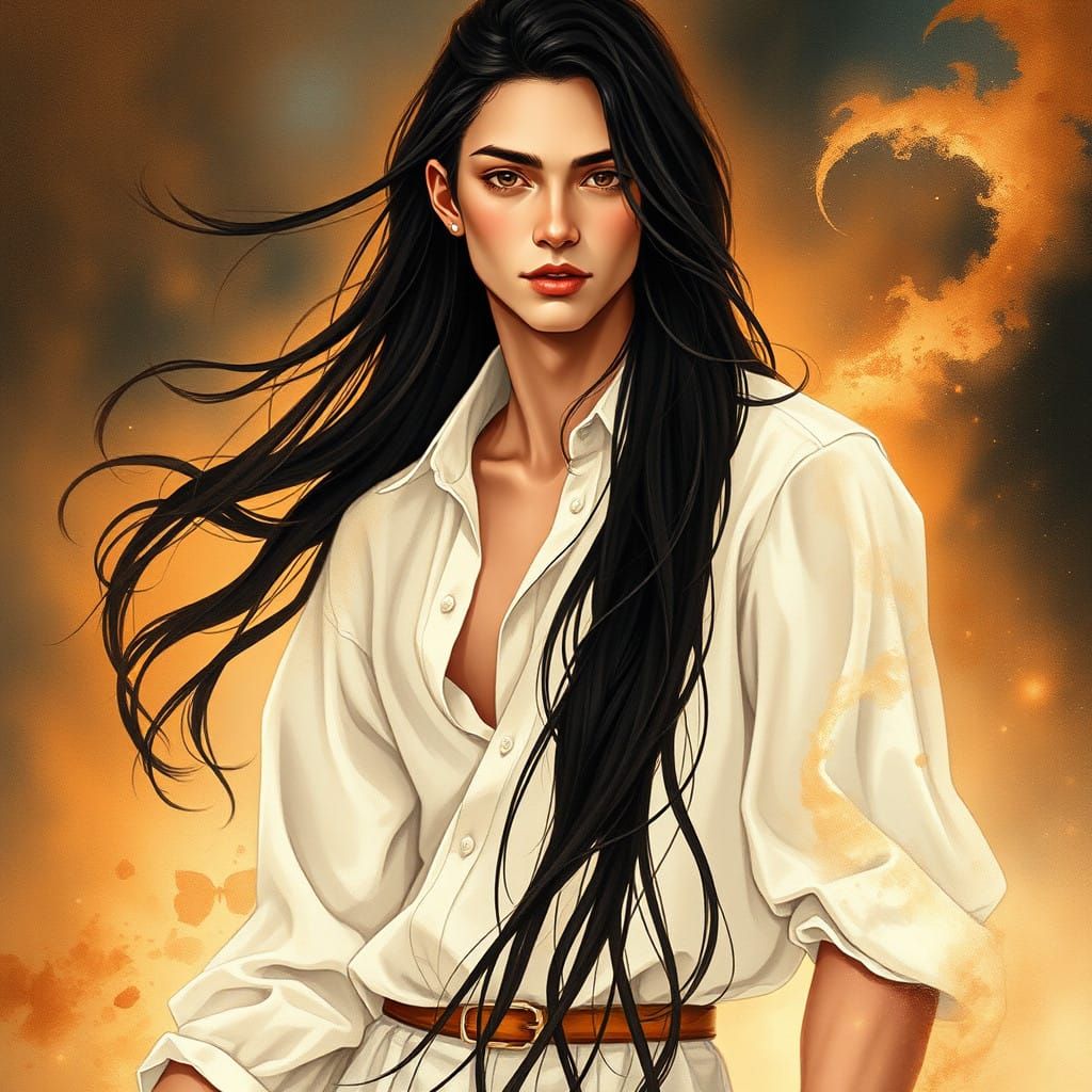 Angelo - Ethereal Gentleman Gazing into the Distance