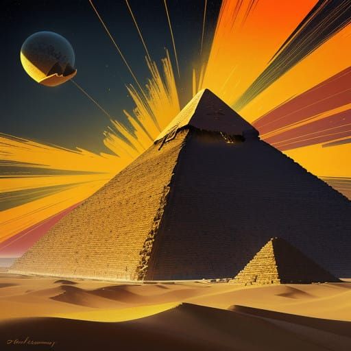 Surreal Pop Art Pyramids Defy Gravity in Vibrant S... - AI Art