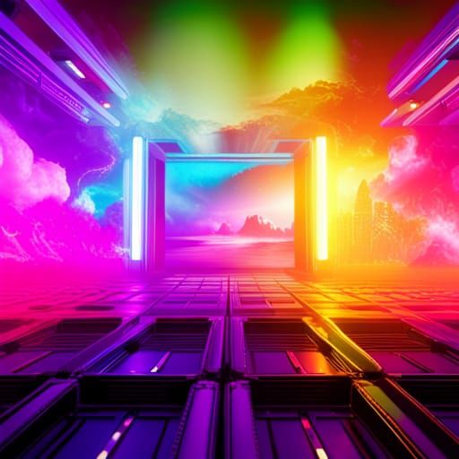 Magic synthwave sound boxes Room - AI Generated Artwork - NightCafe Creator