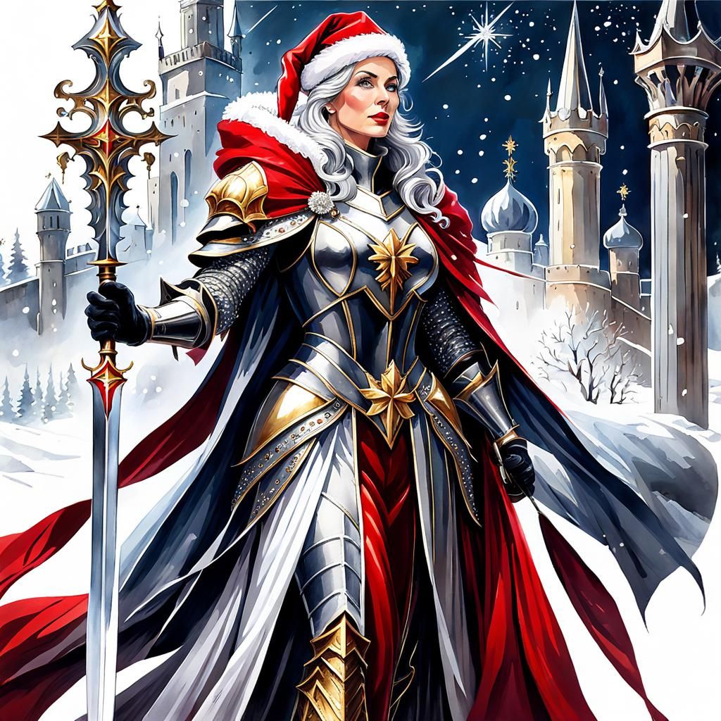 Heavy Armored Santa Nicole - AI Generated Artwork - NightCafe Creator