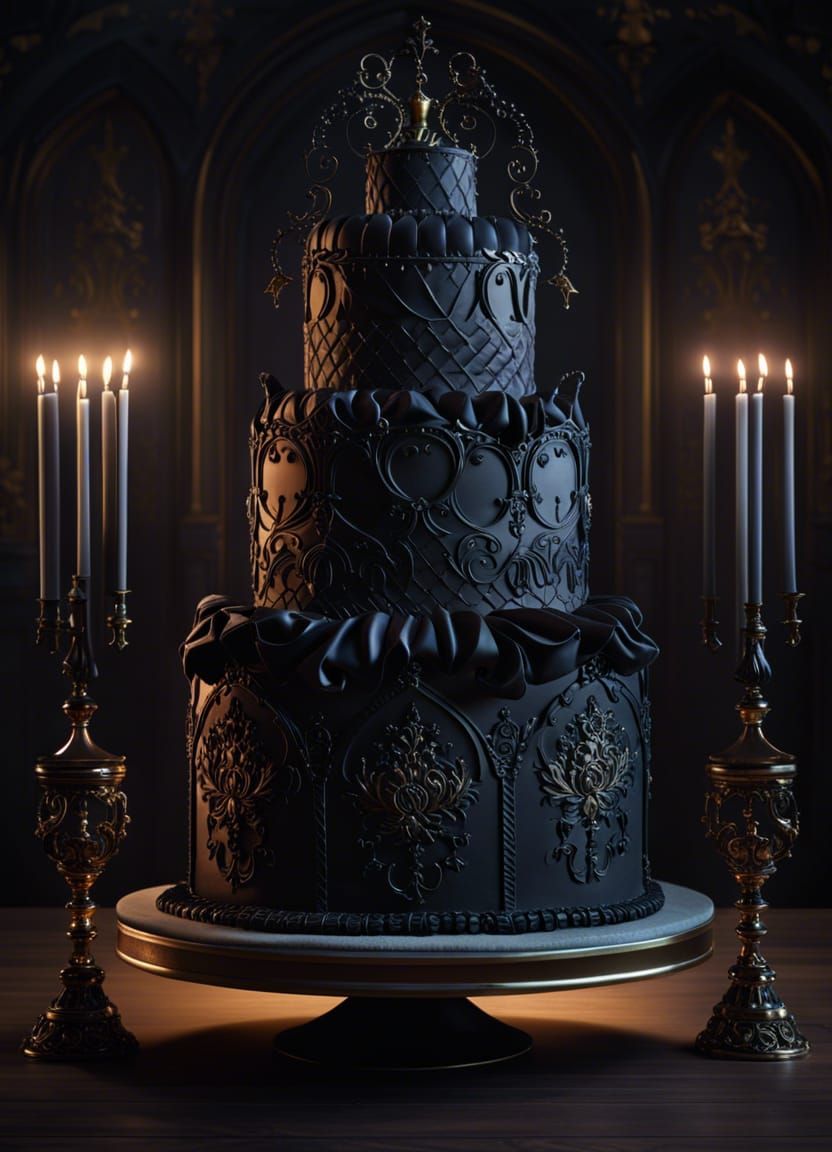Gothic Baroque Cake - AI Generated Artwork - NightCafe Creator