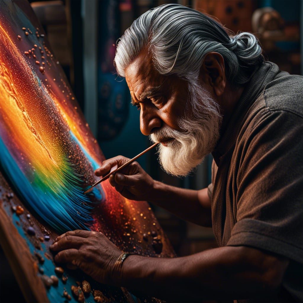 Creating a masterpiece - AI Generated Artwork - NightCafe Creator