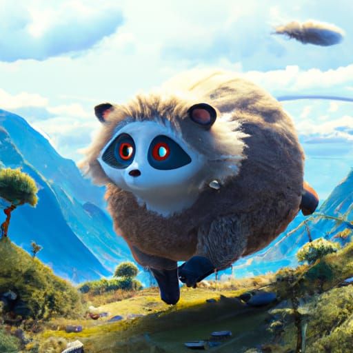 A sheep/raccoon hybrid - AI Generated Artwork - NightCafe Creator