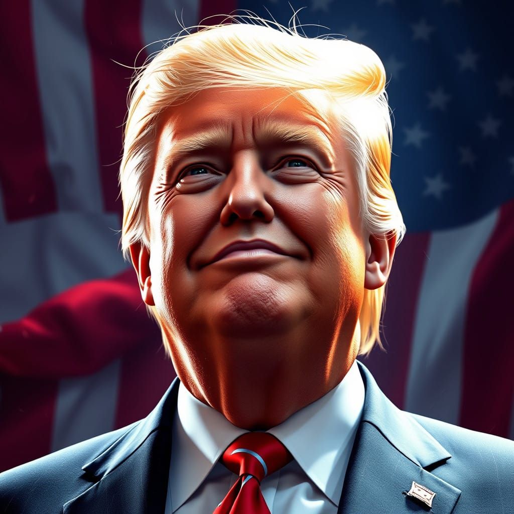 Donald Trump - A Patriotic Donald Trump in a Dynamic 8K Por...