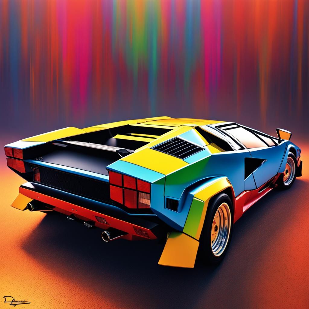Lamborghini Countach - AI Generated Artwork - NightCafe Creator