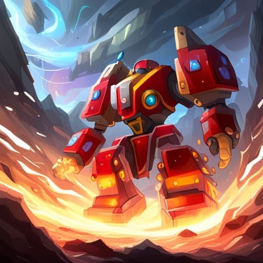 Fire Mech - AI Generated Artwork - NightCafe Creator