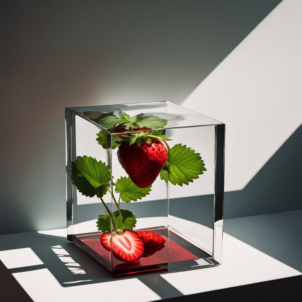 strawberry - Graffiti-Inspired Strawberry in Futuristic Ter...