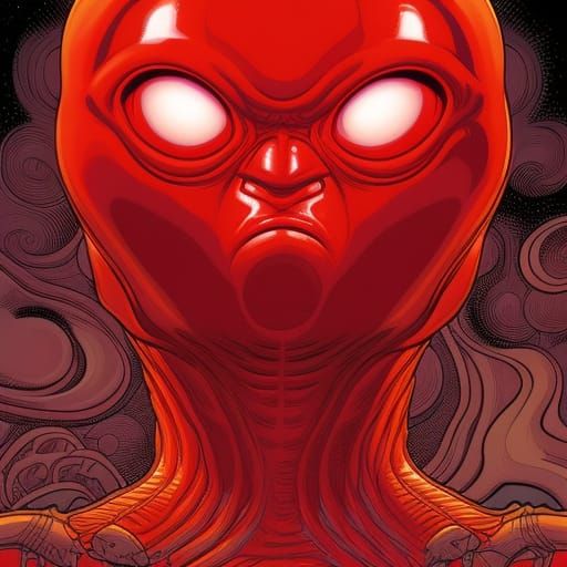 red alien blob - AI Generated Artwork - NightCafe Creator