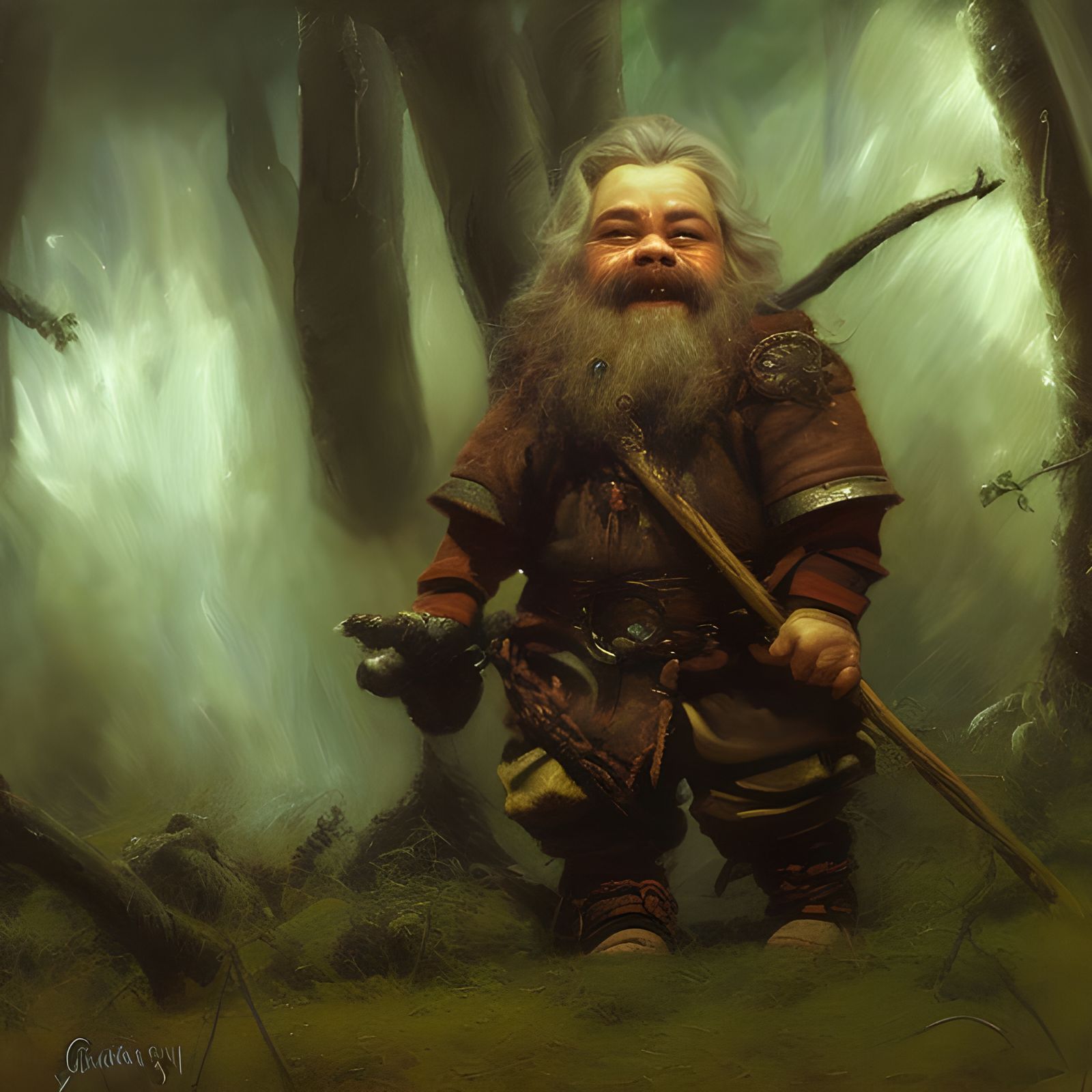 Dwarf in the clearing - AI Generated Artwork - NightCafe Creator