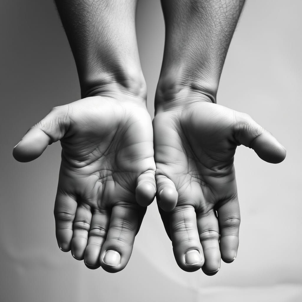 Hands Entwined in Intricate Surreal Harmony - AI Art