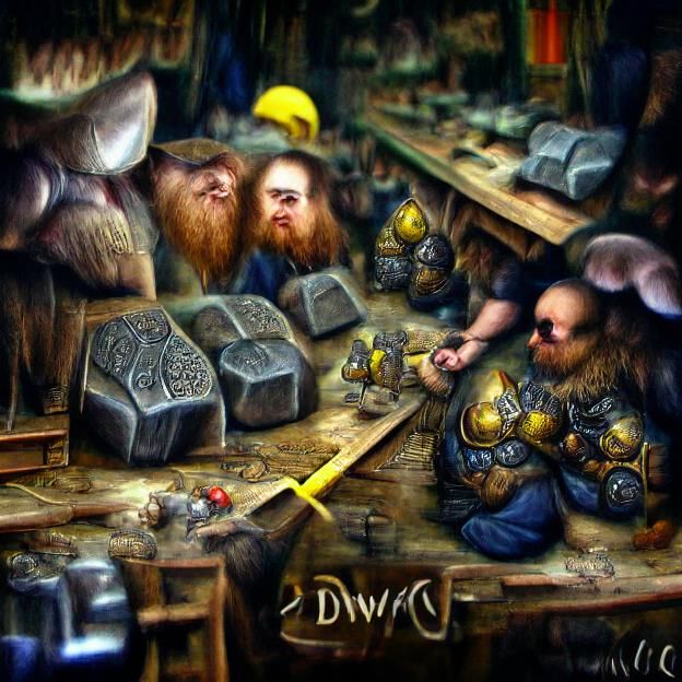 Dwarves' Workshop - AI Generated Artwork - NightCafe Creator