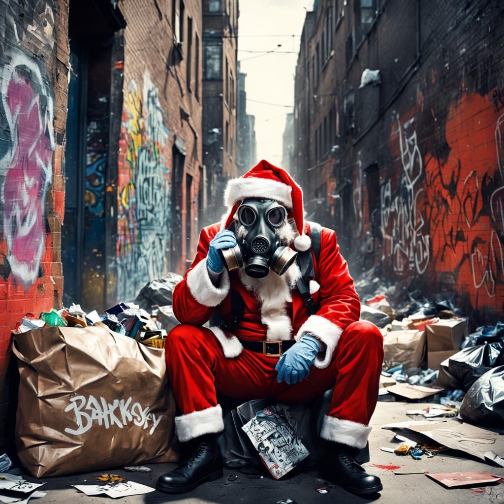 Santa Claus, Banksy style. - Santa Claus in a Gritty, Urban ...