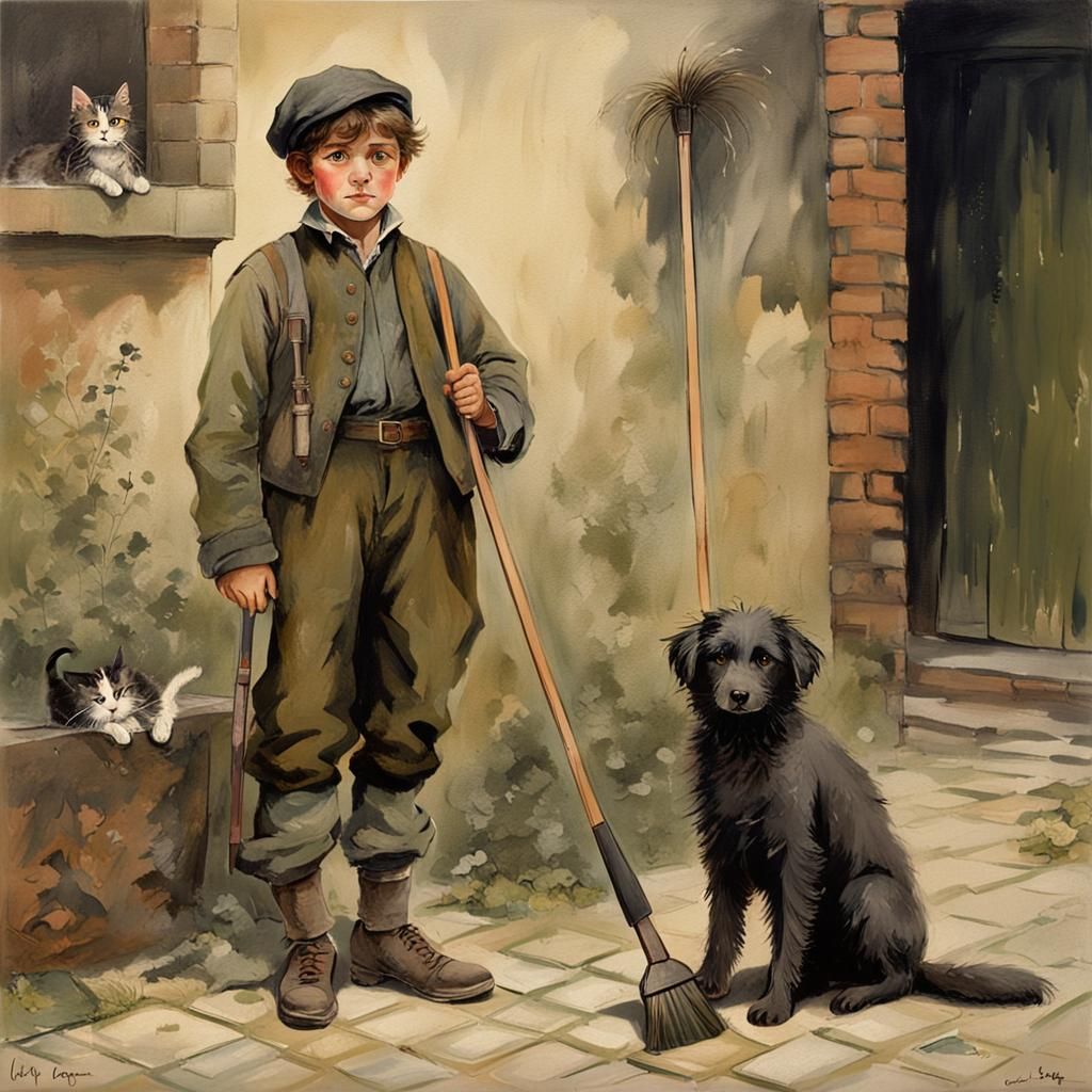 Victorian Chimney Sweep Boy - Victorian Chimney Sweep Boy