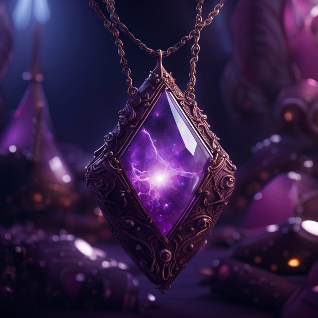 Purple Crystal Amulet - AI Generated Artwork - NightCafe Creator