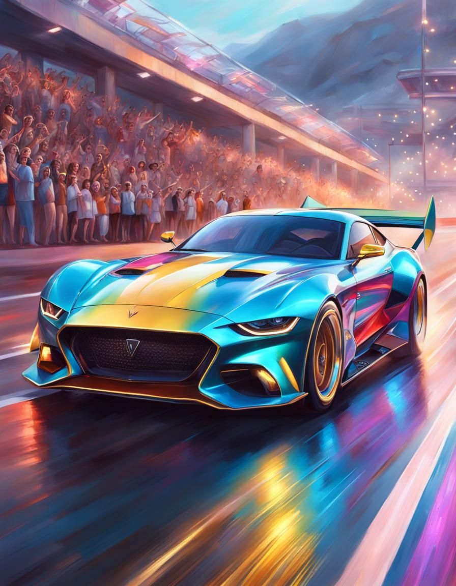 Drag race hypercar - AI Generated Artwork - NightCafe Creator