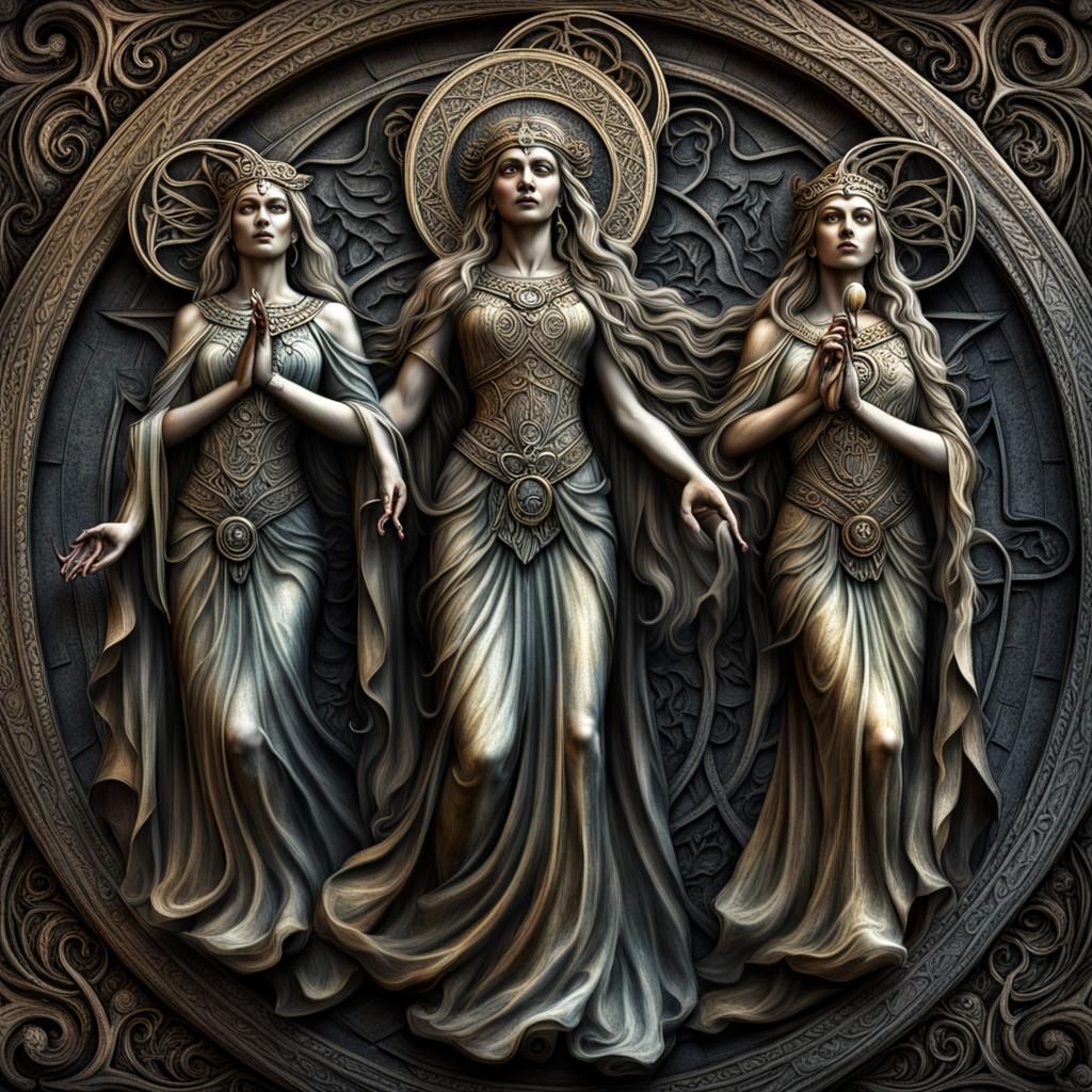 Triple Goddess 2 - AI Generated Artwork - NightCafe Creator