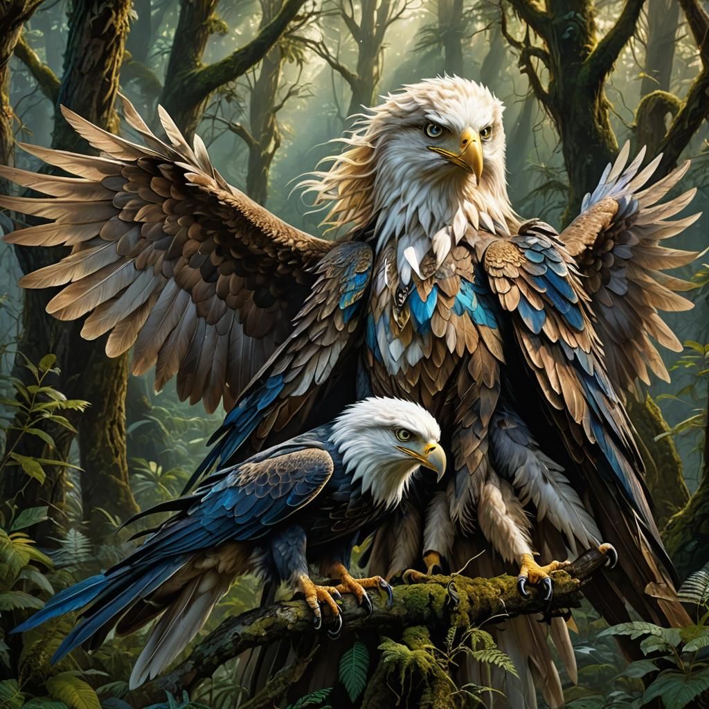 Protected by Eagles - AI Generated Artwork - NightCafe Creator