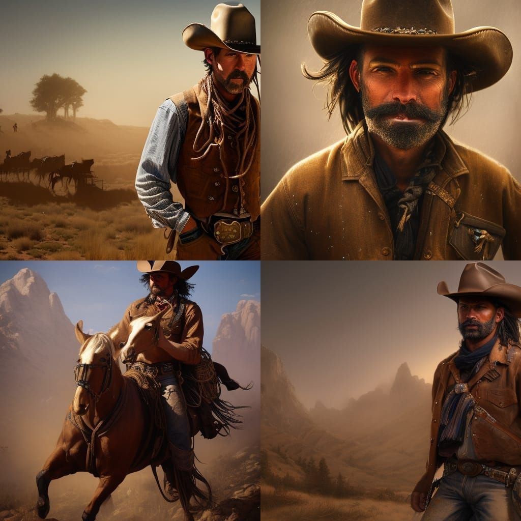 CowboySteam punk Hyper detailed Cowboys on horseback Steampunk Wild ...