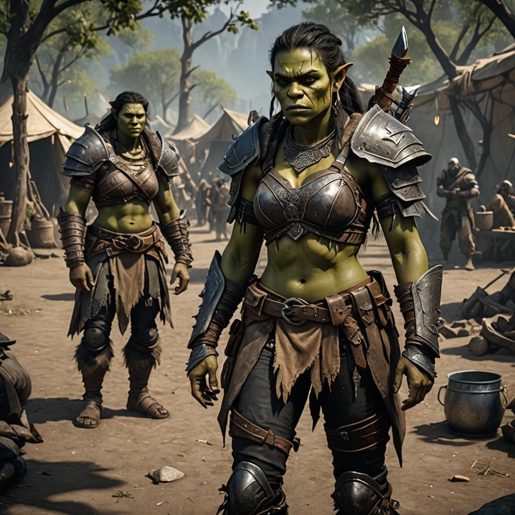 Some brutish female orcs - AI Generated Artwork - NightCafe Creator