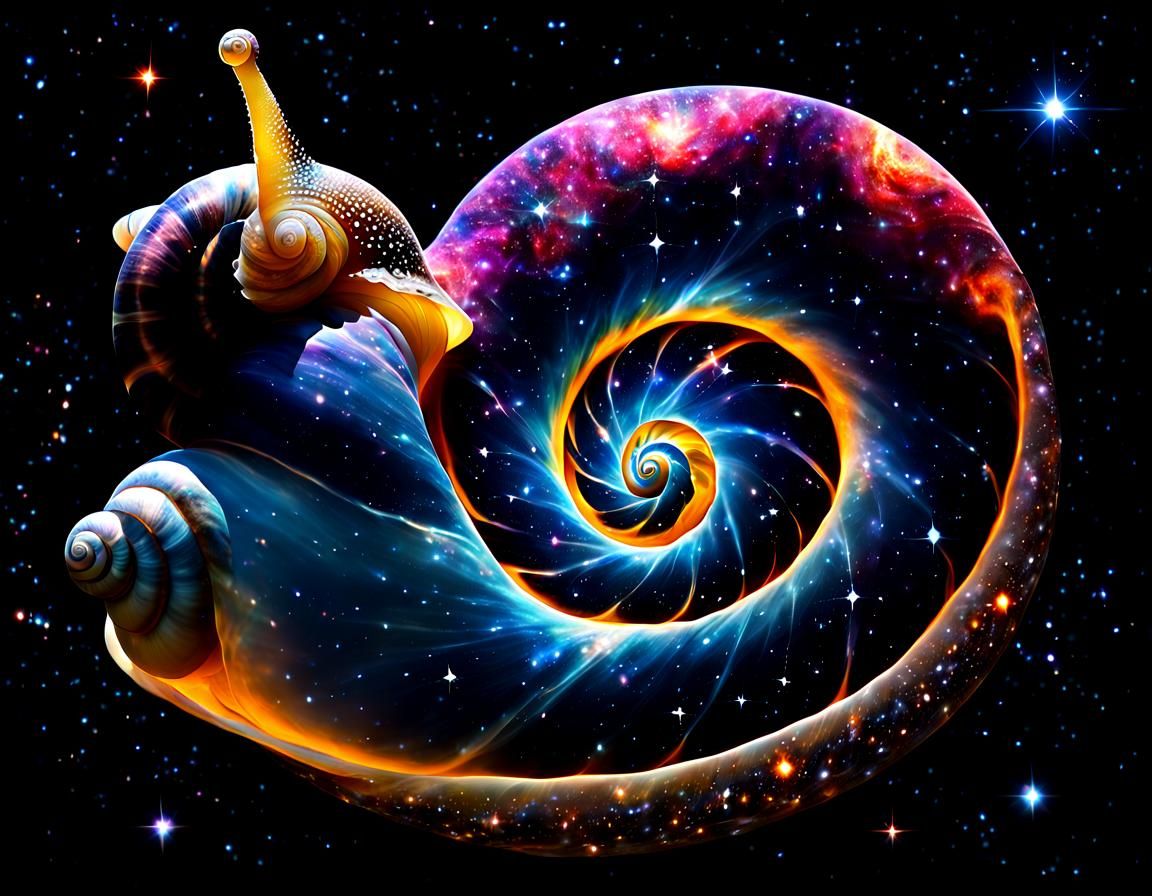 Cosmic Snail - AI Generated Artwork - NightCafe Creator