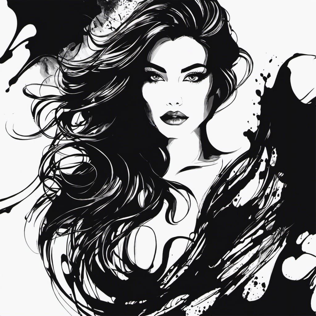 ink girl - AI Generated Artwork - NightCafe Creator