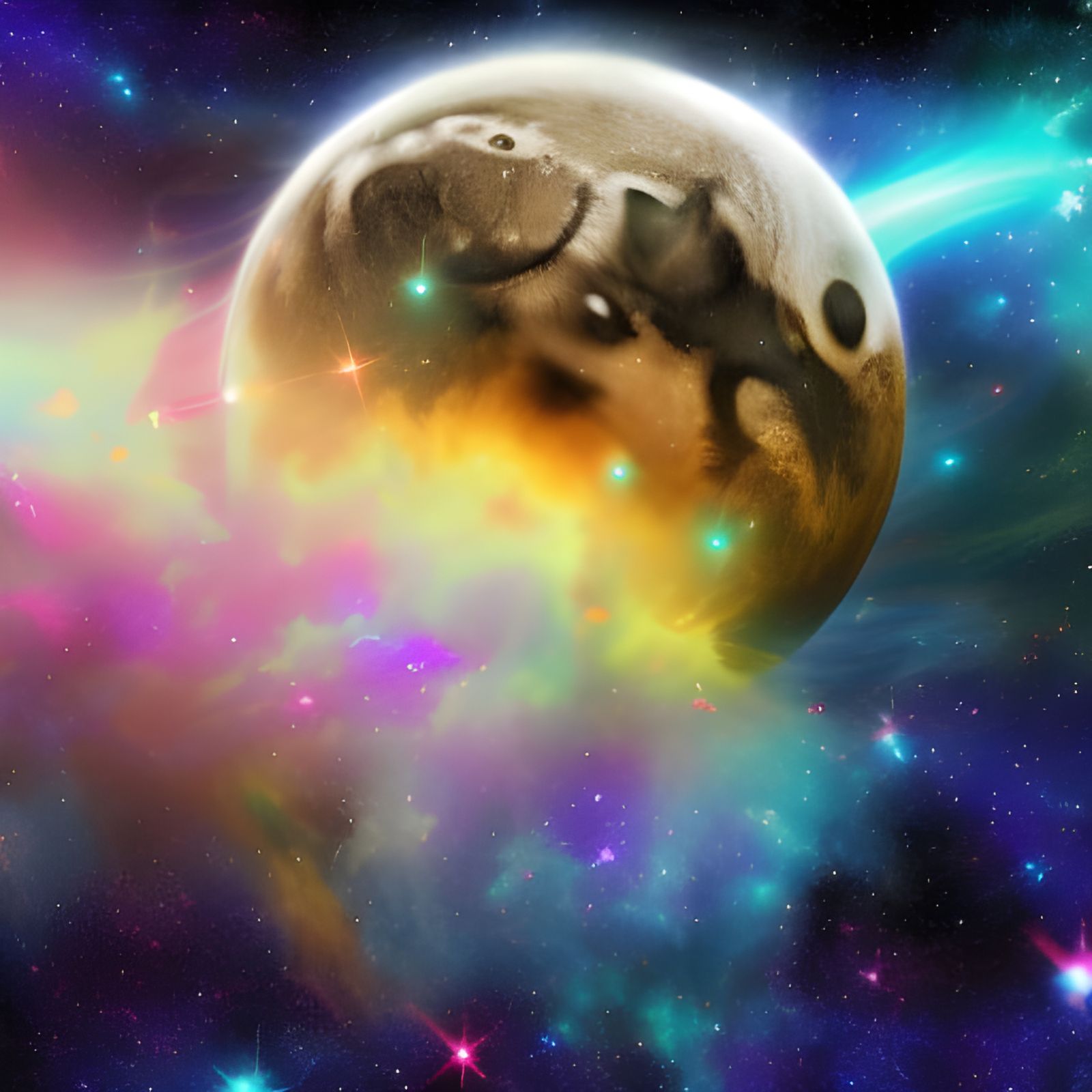 Celestial moon - AI Generated Artwork - NightCafe Creator