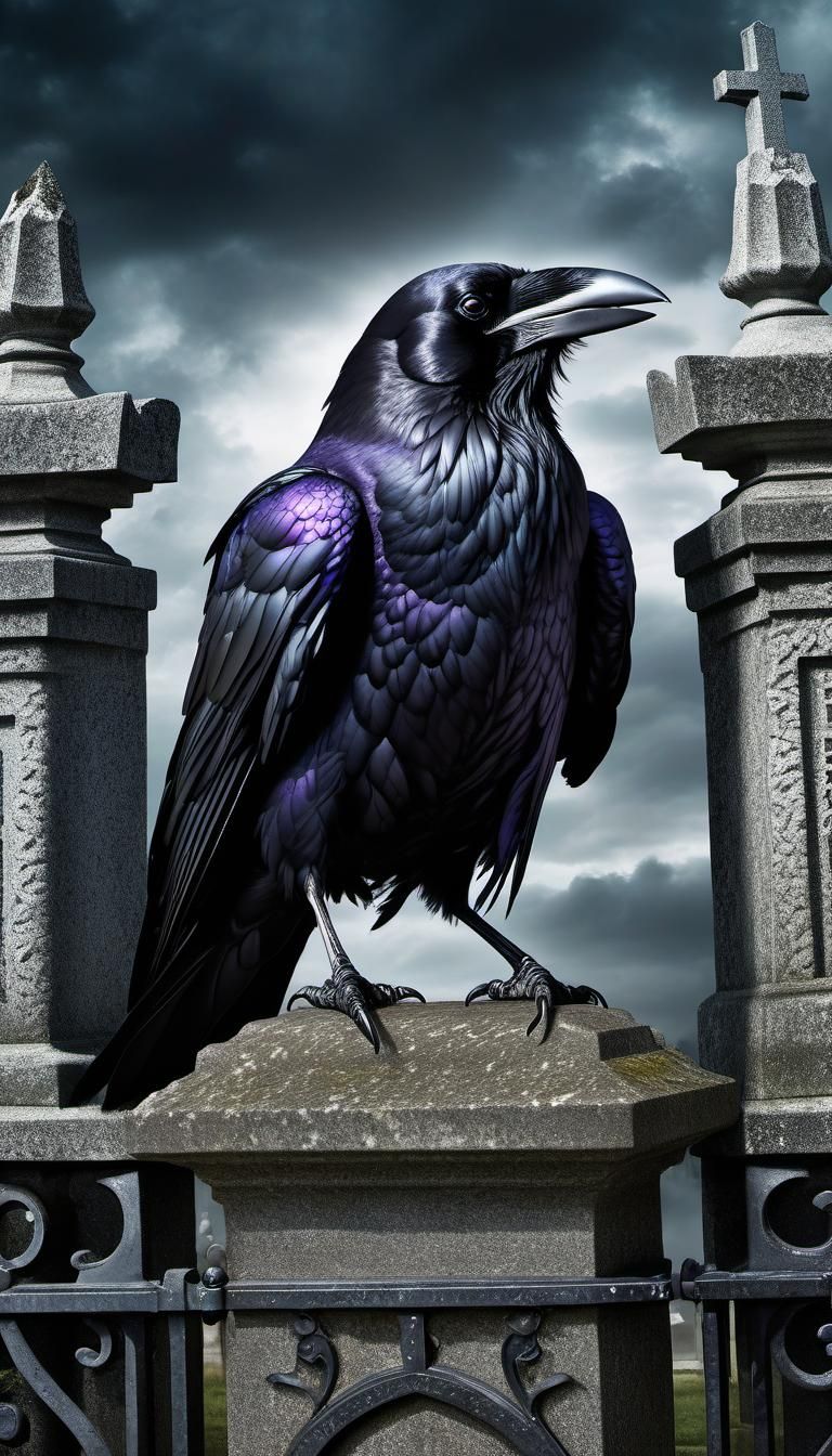 The Raven At The Gate - AI Generated Artwork - NightCafe Creator