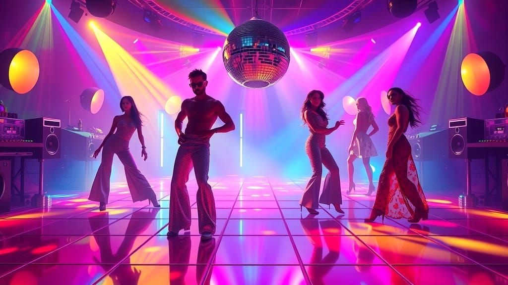 Disco Floor - Retro-Futuristic Disco Scene