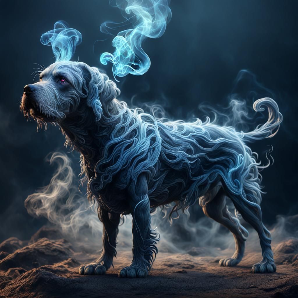 My Old Dog Smokey - AI Generated Artwork - NightCafe Creator