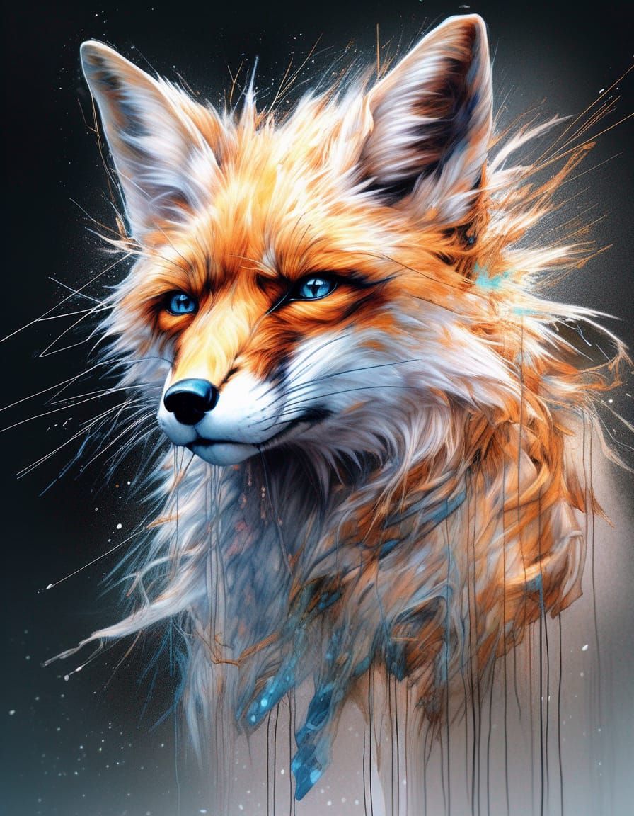 Lightning Fox - AI Generated Artwork - NightCafe Creator