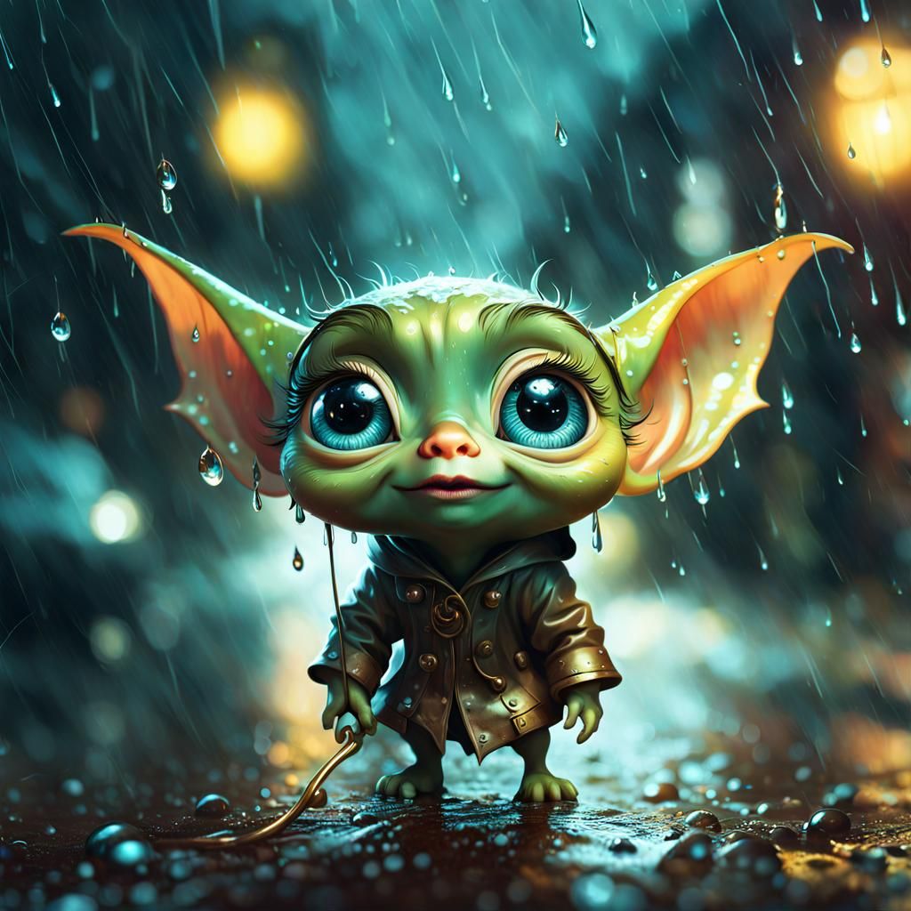 Goblin in rainy day - AI Generated Artwork - NightCafe Creator
