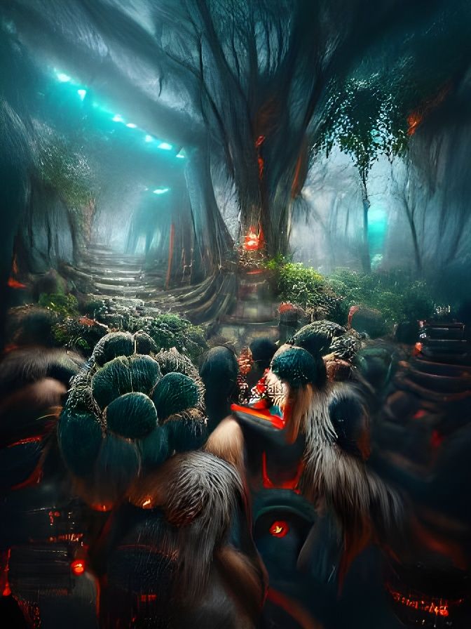 Underworld Tree - AI Generated Artwork - NightCafe Creator