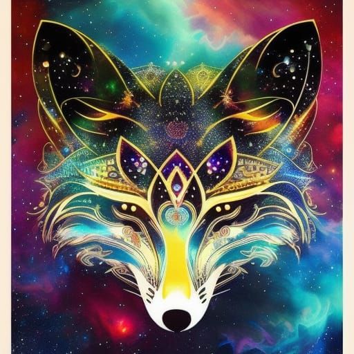 Cosmic Fox - AI Generated Artwork - NightCafe Creator