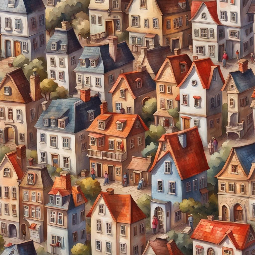 Town - AI Generated Artwork - NightCafe Creator