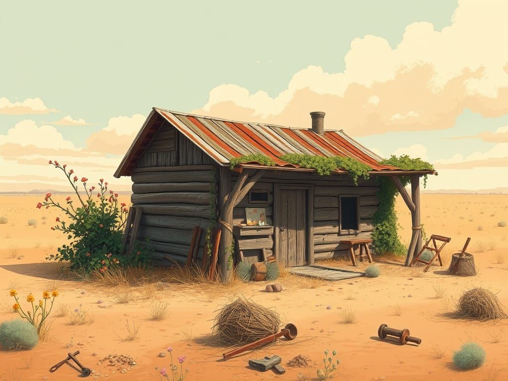 old Australian outback shed 1 - Weathered Australian Outback...